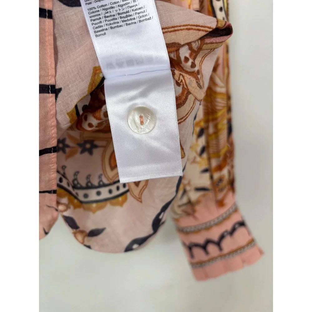 FARM Rio | Tops | Farm Rio Jaipur Pink Tropical Paisley Bead Tassel ...
